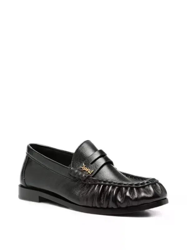 Saint Laurent Logo-plaque Loafers