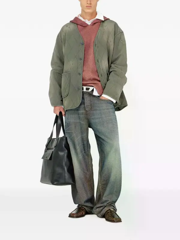 DIESEL® Distressed Quilted Liner Jacket