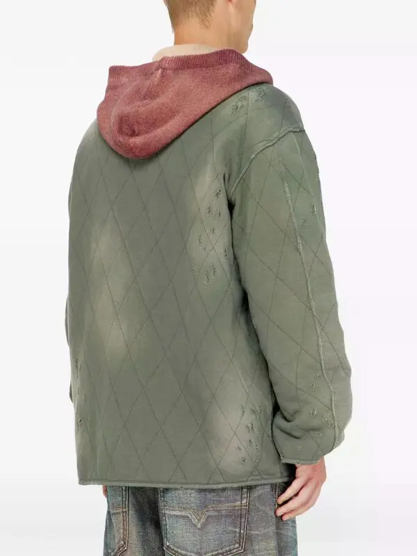 DIESEL® Distressed Quilted Liner Jacket
