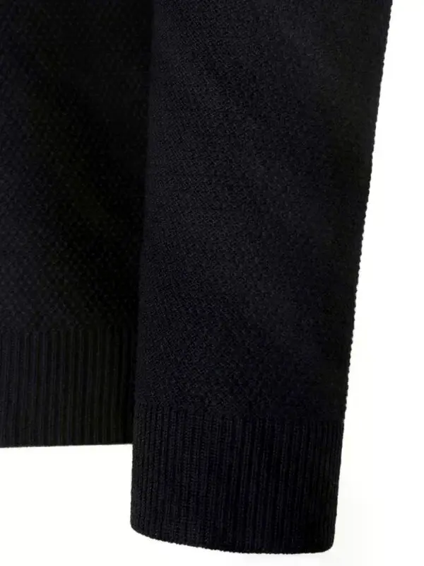 ZANONE Waffle-knit Spread-collar Polo Shirt