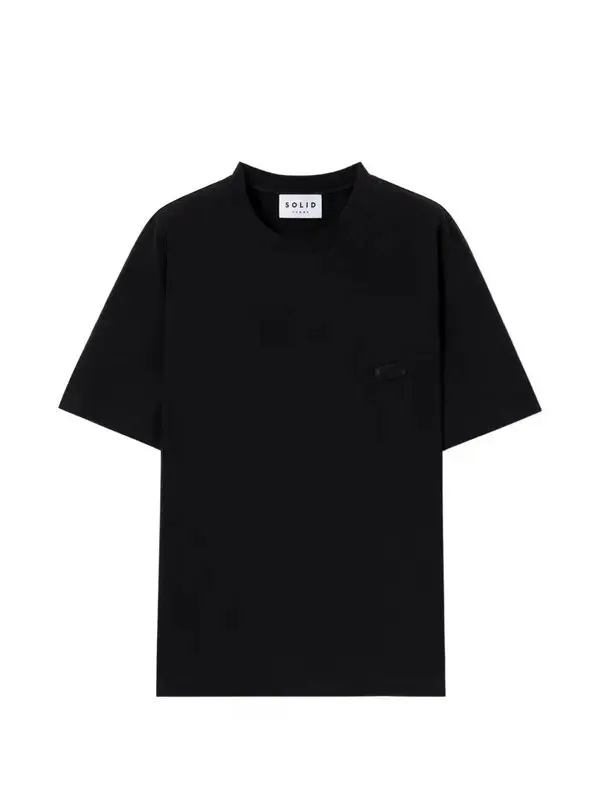 SOLID HOMME Paris Artwork Logo-patch T-shirt