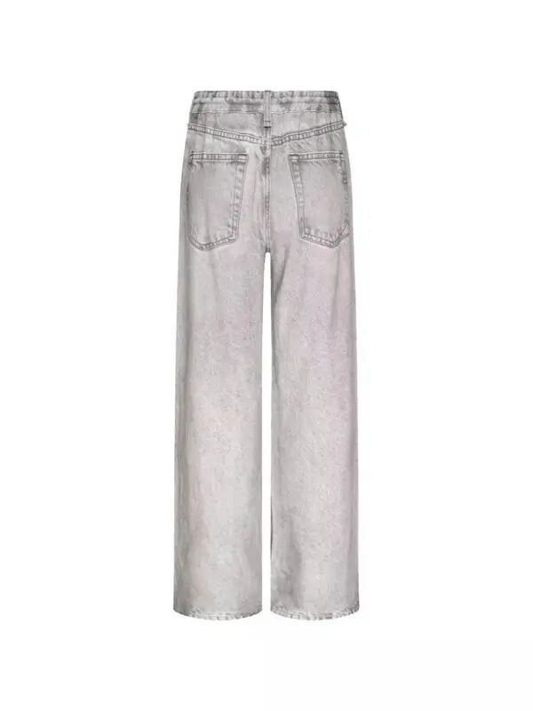 Rag & Bone Rb Miramar Drawstring Acid-wash Jeans - Grey