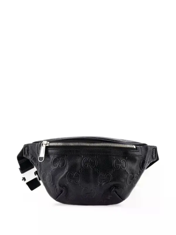 Gucci Gg Embossed Perforated Leather Small Belt Bag