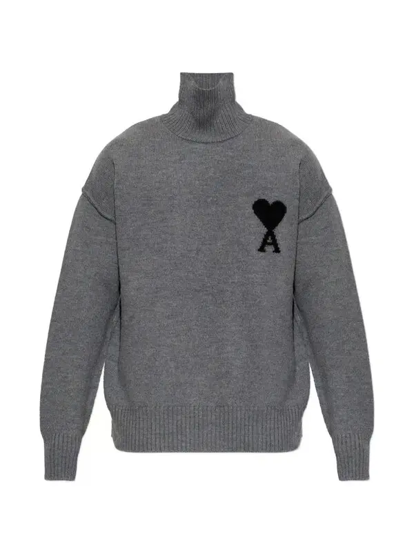 AMI Paris De Coeur Turtleneck Sweater