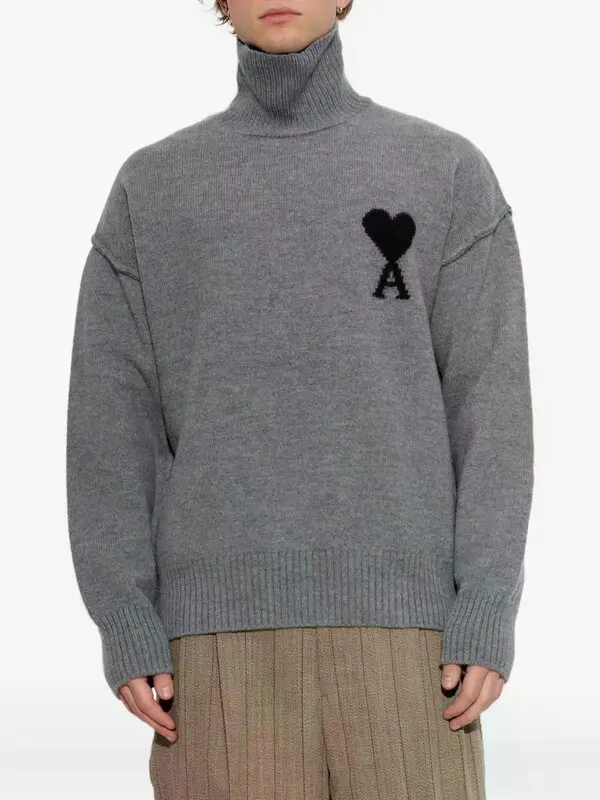 AMI Paris De Coeur Turtleneck Sweater