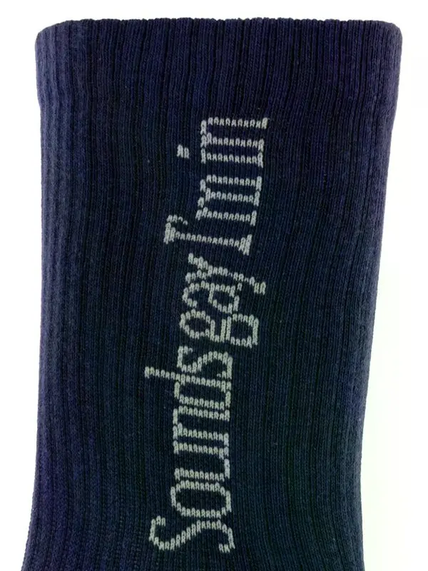 CARNE BOLLENTE Logo-embroidered Ribbed Socks