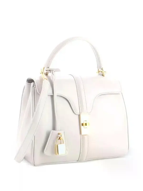 Celine 16 Top Handle Bag Smooth Calfskin Small Satchel - Grey
