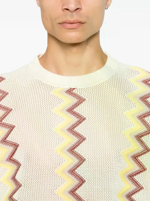 LANVIN Zigzag-pattern Short-sleeve T-shirt