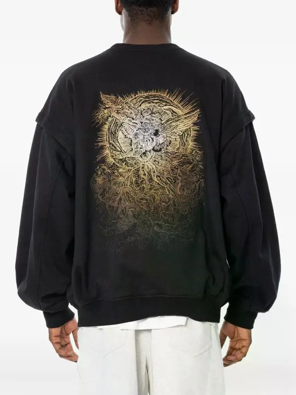 SONGZIO Embroidered Layered-effect Sweatshirt