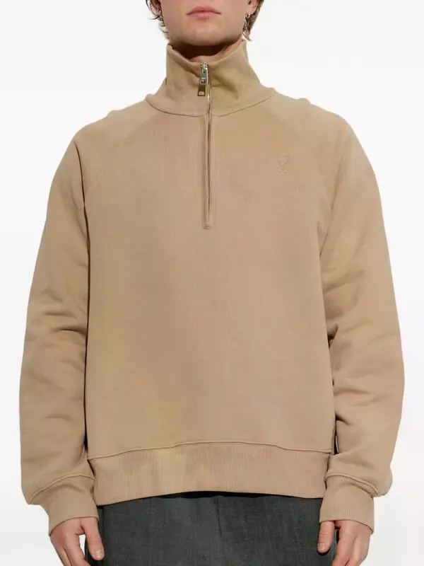 AMI Paris De Coeur-embroidered Sweatshirt