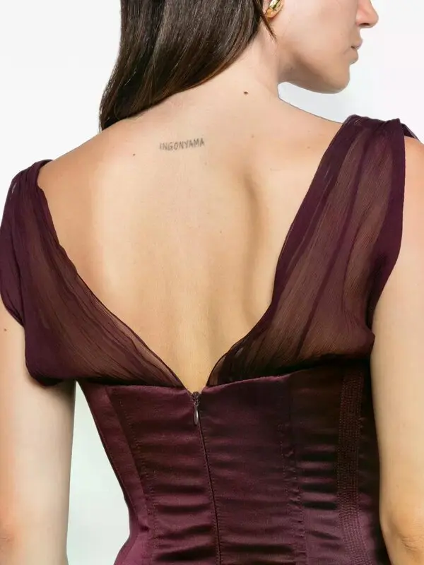 Ermanno Scervino Pleated Maxi Dress - Purple