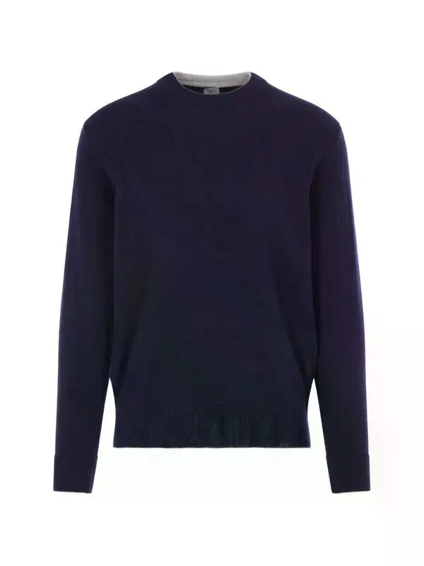 Eleventy Contrast-trim Crew-neck Sweater