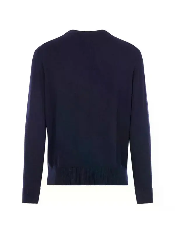 Eleventy Contrast-trim Crew-neck Sweater