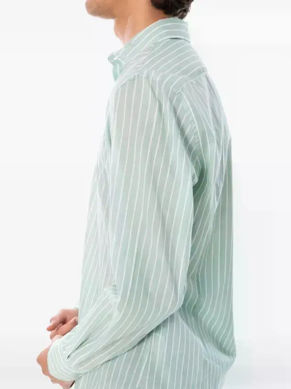 MC2 SAINT BARTH Ice Striped Cotton-voile Shirt