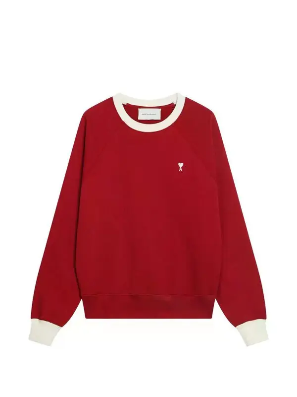 AMI Paris De Coeur Raglan-sleeve Sweatshirt - Red