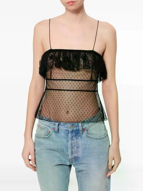 Isabel Marant Étoile Olaja Embroidered Plumetis Lace Top