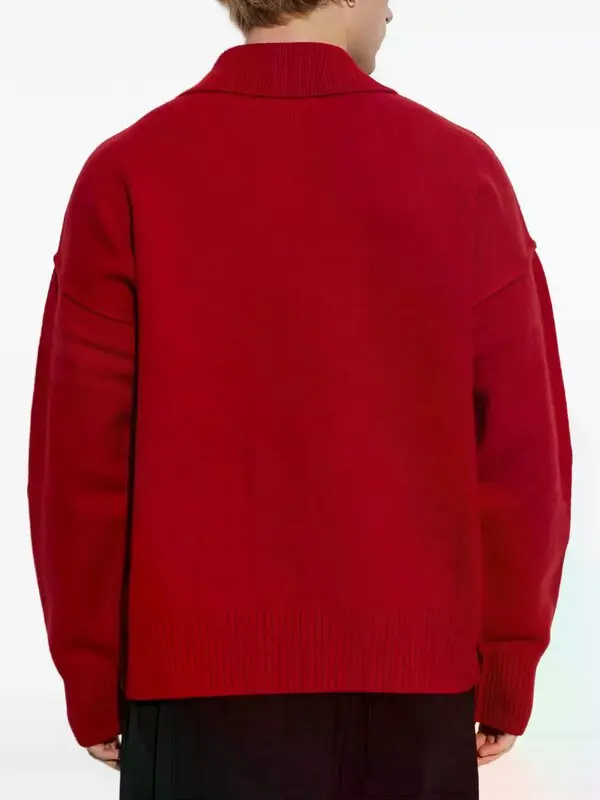 AMI Paris De Coeur Long-sleeve Polo Shirt