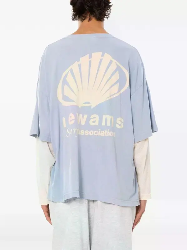 NEW AMSTERDAM SURF ASSOCIATION Logo-print Layered-sleeve T-shirt