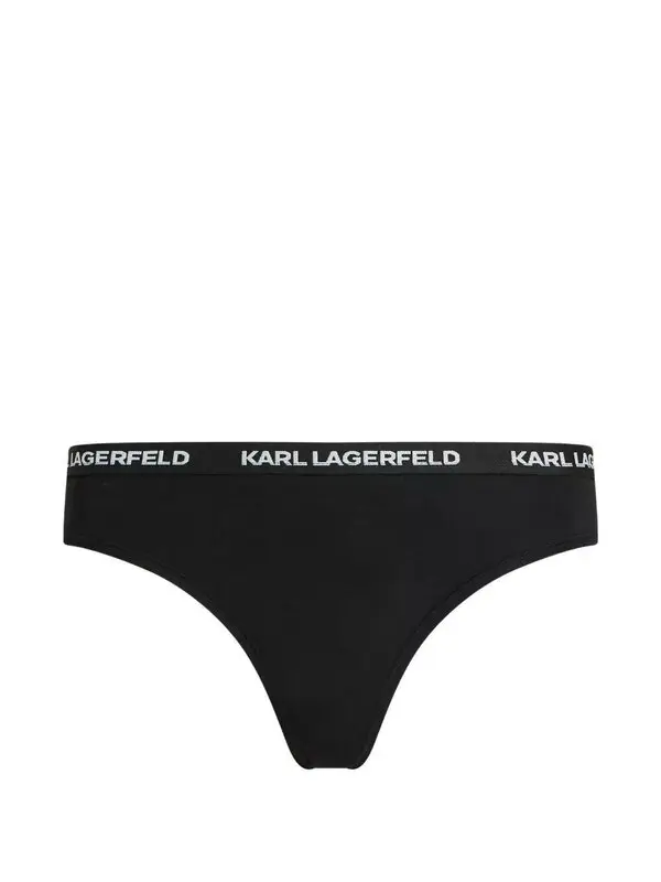 Karl Lagerfeld Logo Thong Multiband - Black