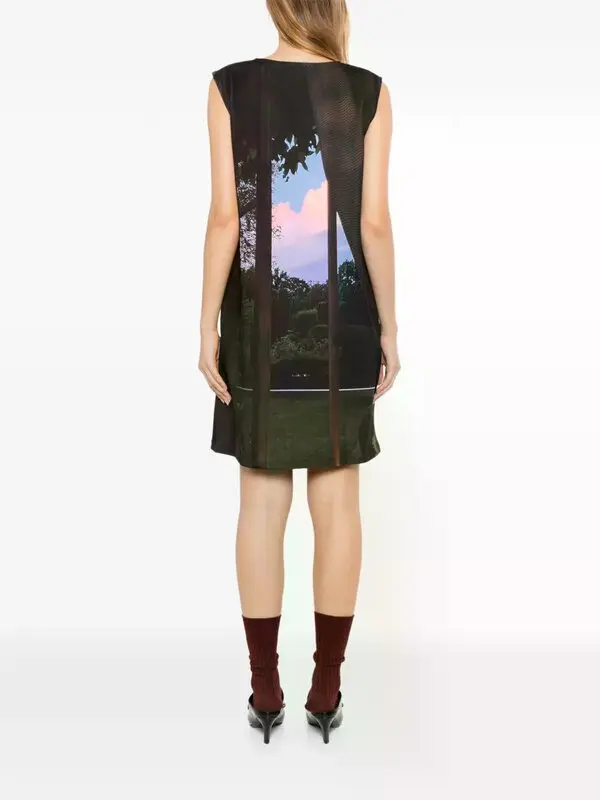 AGNES B. Graphic-print Midi Dress