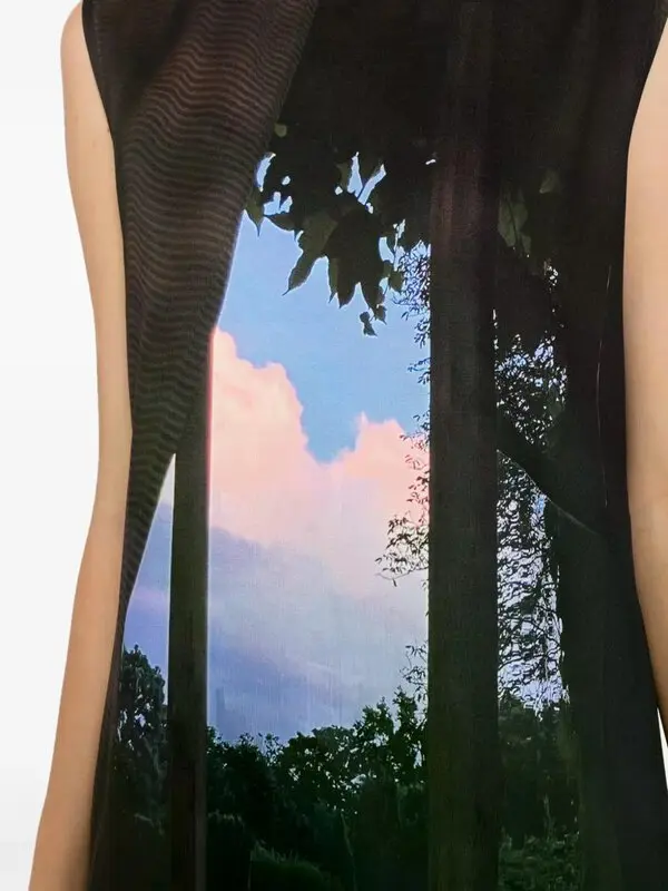 AGNES B. Graphic-print Midi Dress