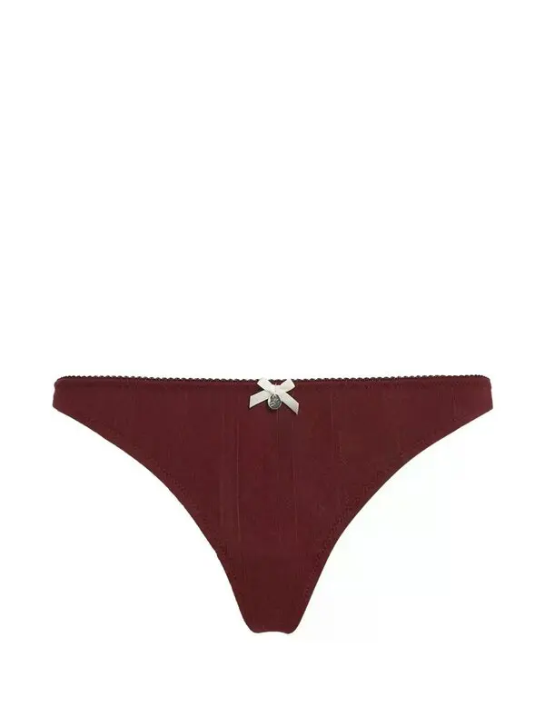 Karl Lagerfeld Autograph Pointelle Thong - Red