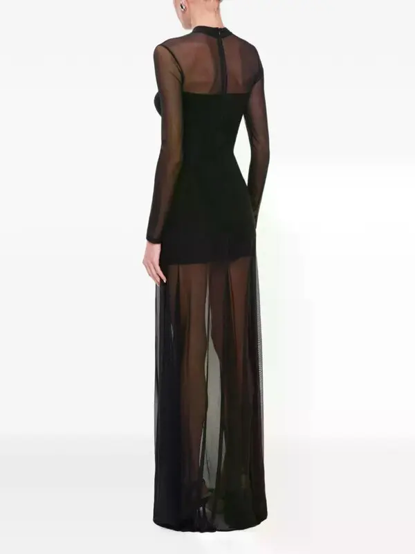 OW Kya Mesh-panel Maxi Dress