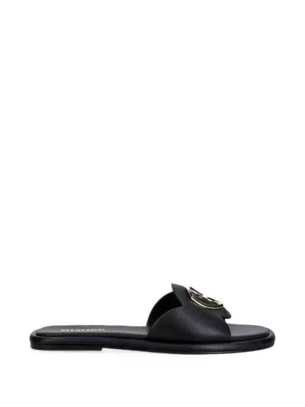 BLAUER. Moody01 Logo-plaque Sandals - Black