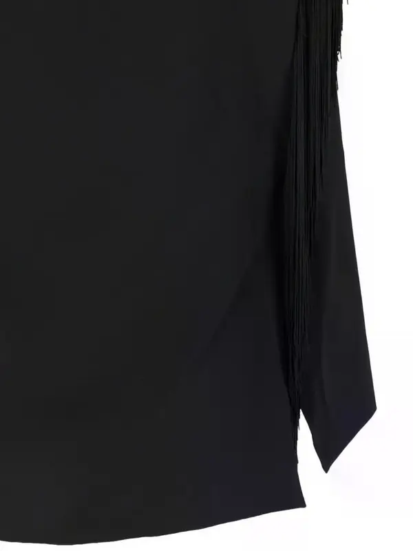 SHIRTAPORTER Fringe-detail Waistcoat - Black