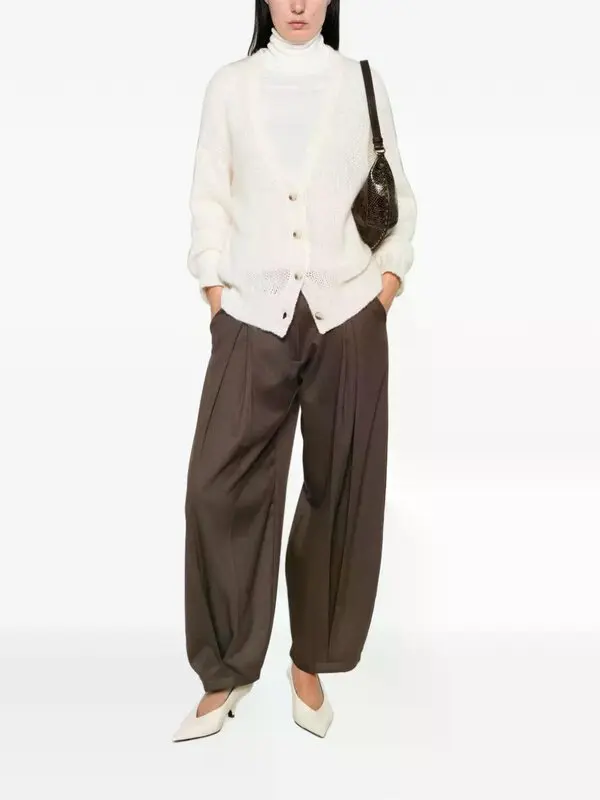 EMERSON RENALDI Chunky-knit V-neck Cardigan - Neutrals