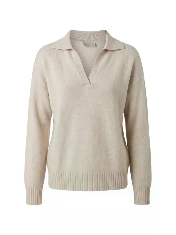 DRUMOHR Cashmere Polo-collar Sweater - Neutrals