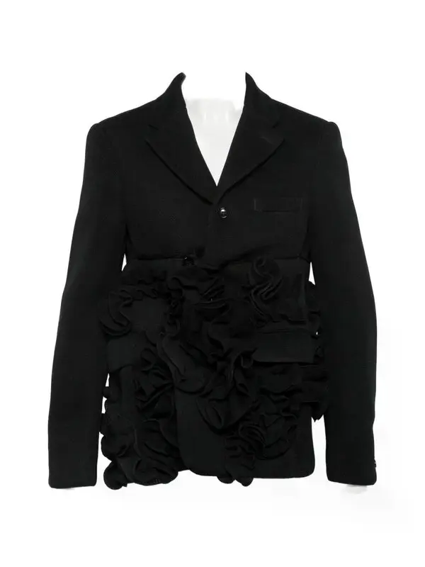 Comme Des Garçons Ruffled Blazer - Black