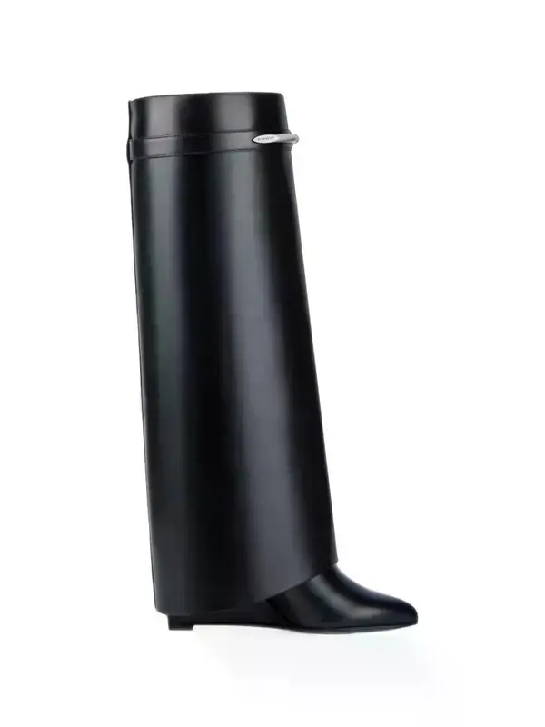 Givenchy Shark Lock Wedge Boots - Black