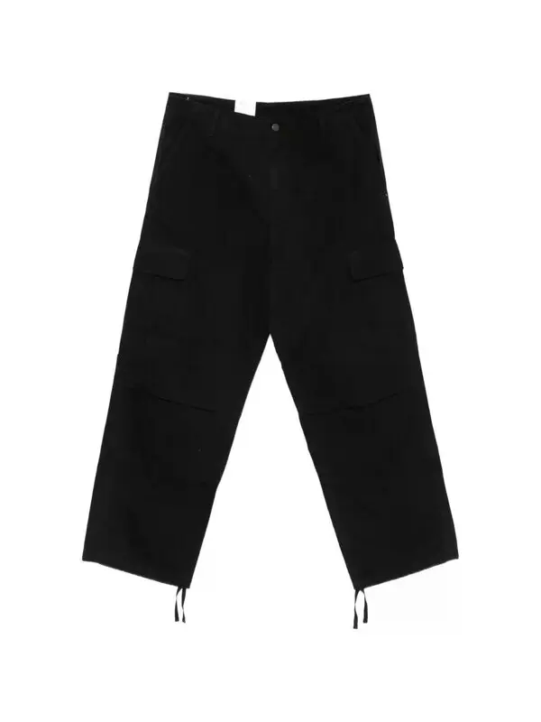 Carhartt Work In Progress Og Stone-washed Cargo Pants - Black