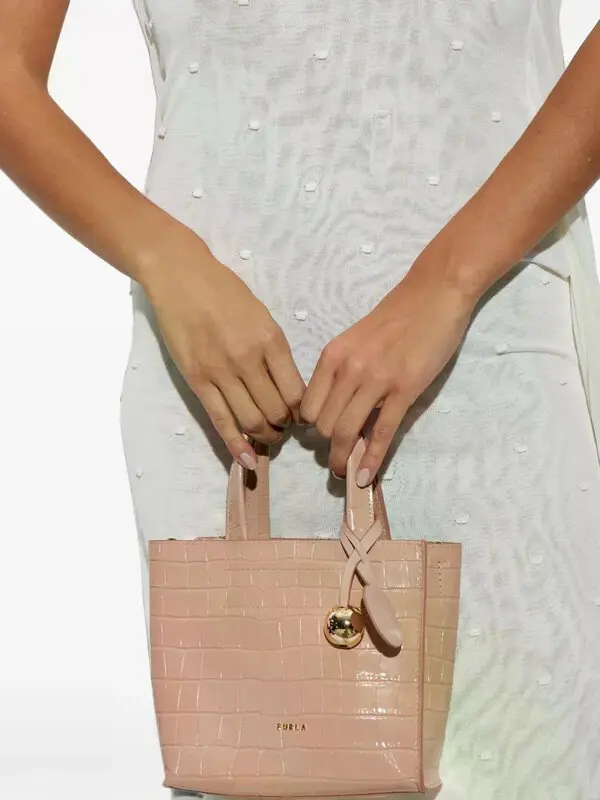 Furla Divide Croc-effect Leather Mini Bag
