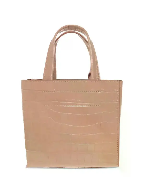 Furla Divide Croc-effect Leather Mini Bag - Neutrals
