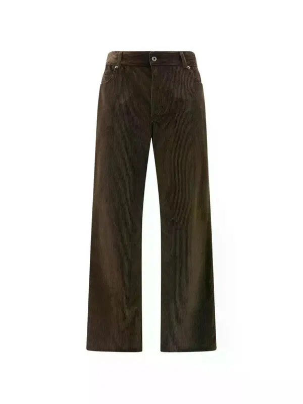Loewe Corduroy Straight-leg Trousers - Brown