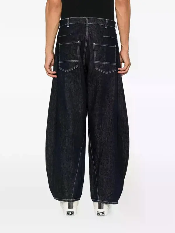 Comme Des Garçons Contrast-stitch Wide-leg Jeans