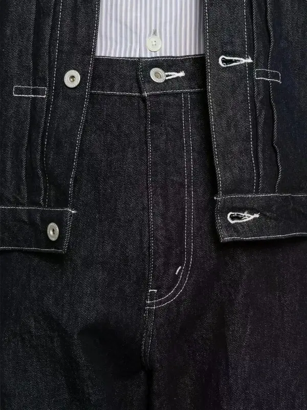Comme Des Garçons Contrast-stitch Wide-leg Jeans