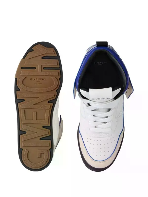 Givenchy Yard High-top Sneakers In Leather - White