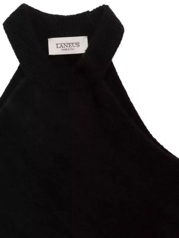 LANEUS Halterneck Knitted Top