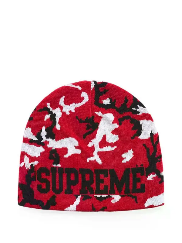 Supreme Camouflage-pattern Beanie Hat