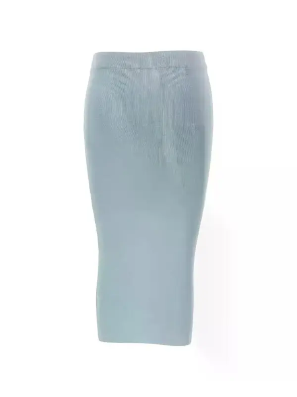 KANGRA Ribbed-knit Lurex-blend Skirt - Blue