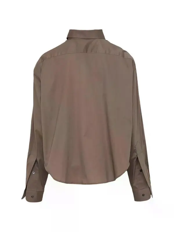 Vaquera Button-down Curved-hem Shirt