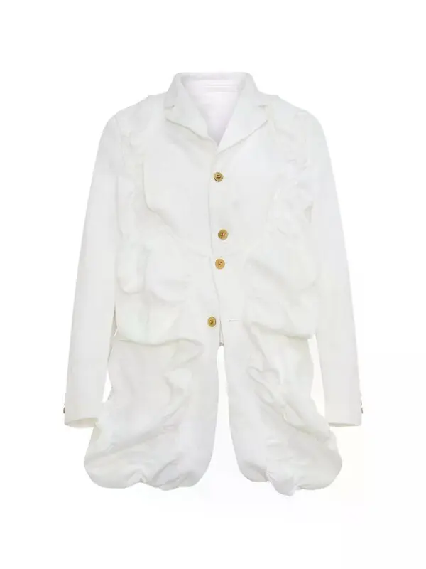 Comme Des Garçons Ruffled Gathered Blazer