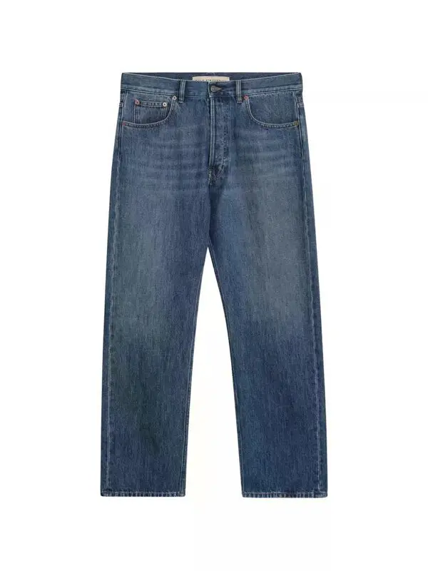Valentino Garavani Logo-patch Straight-leg Jeans