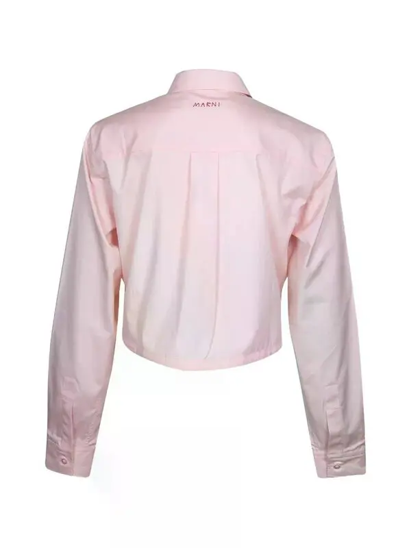 Marni Long-sleeve Cropped Shirt - Pink