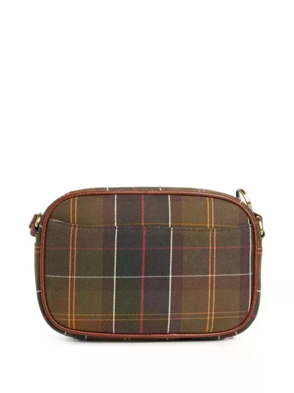 Barbour Tartan-pattern Leather-trim Shoulder Bag