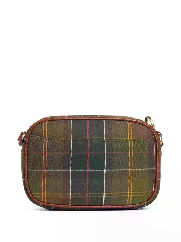 Barbour Tartan-pattern Leather-trim Shoulder Bag - Brown