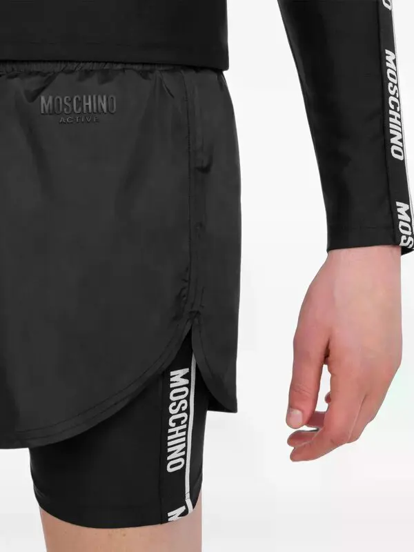 Moschino Logo-print Layered Shorts